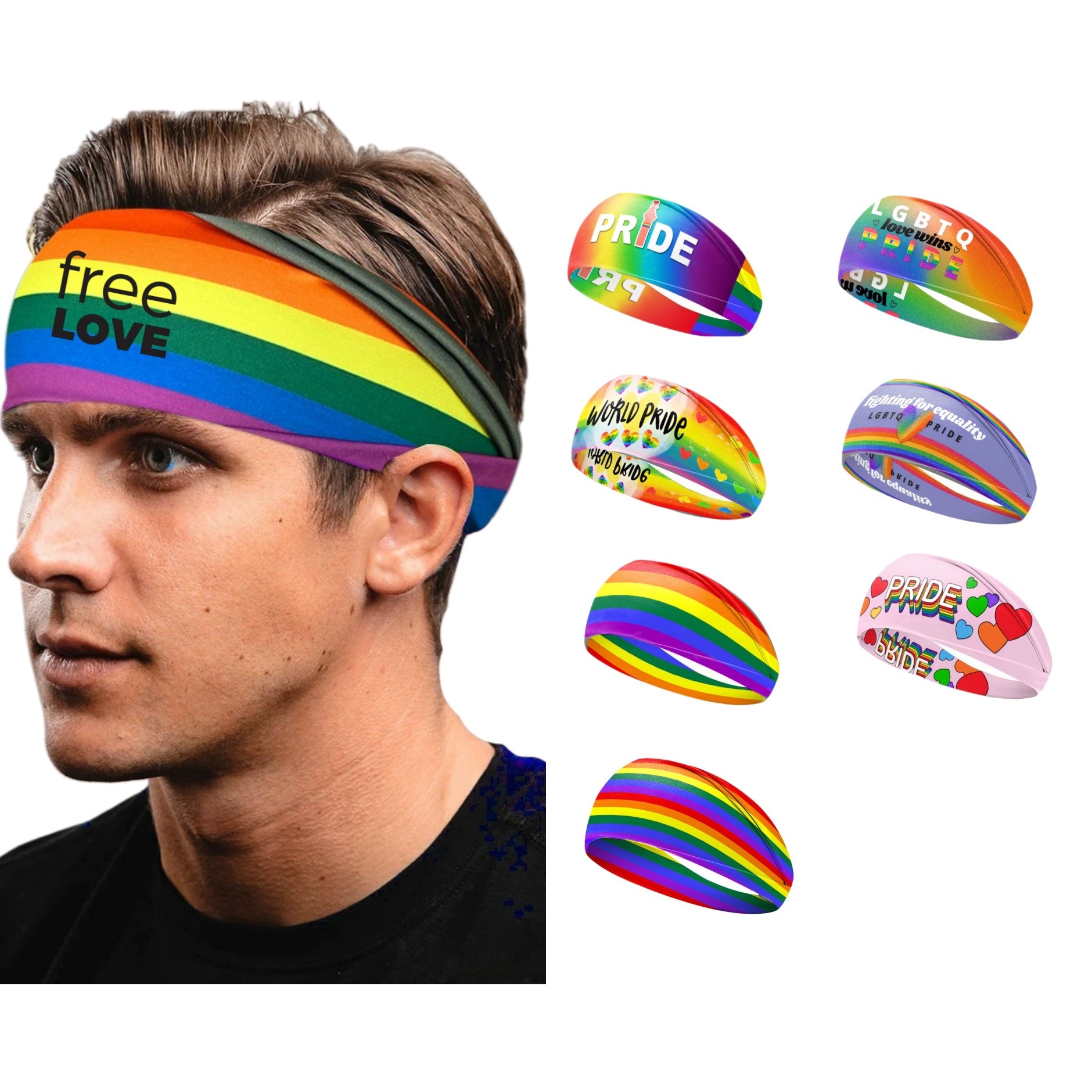 LGBT Rainbow Pride Day Headband – upromousa