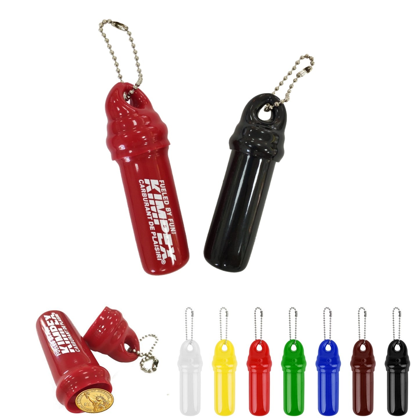 Vinyl Floating Keytainer w/Beaded Ball Chain – upromousa