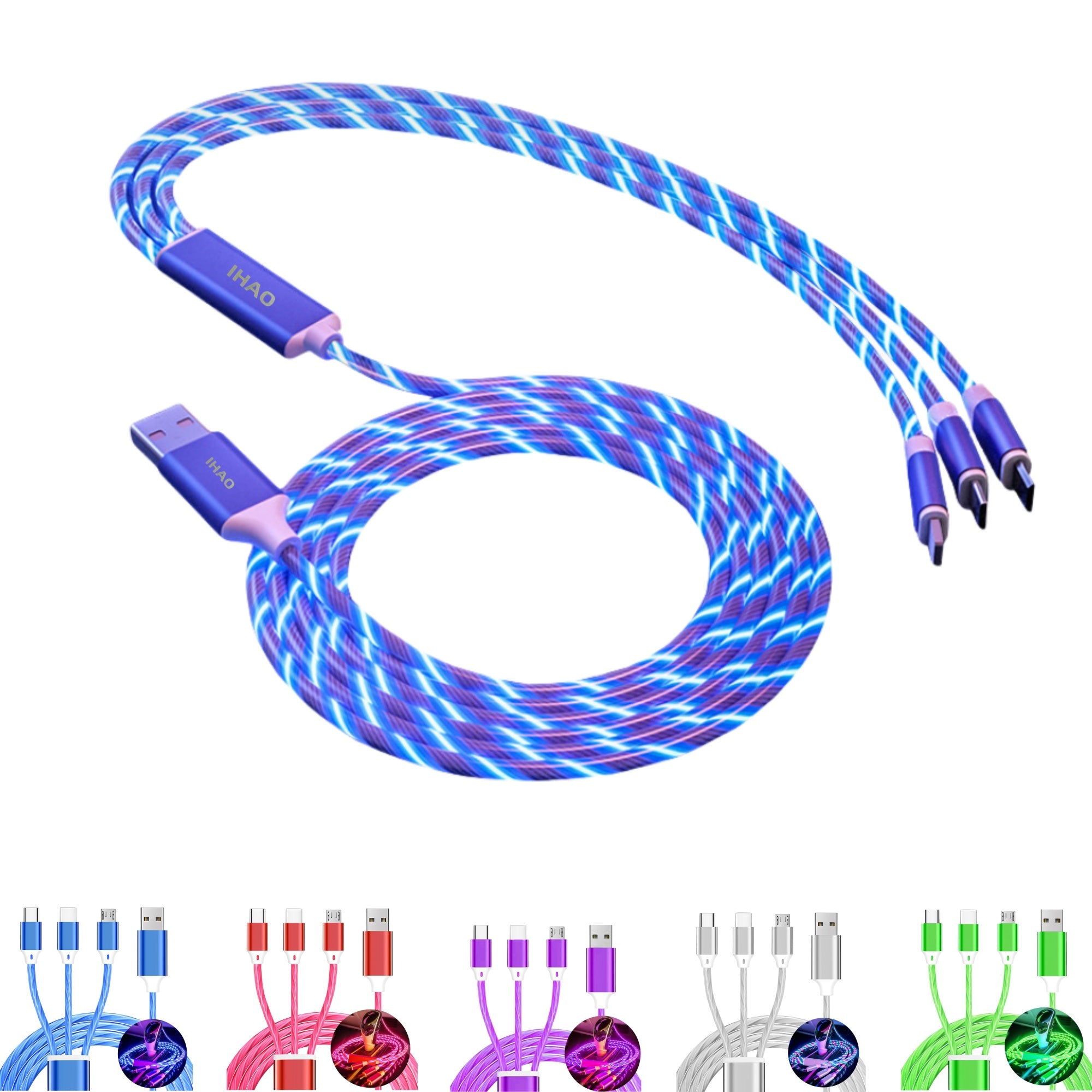 3 in 1 Light Up Charging Cable – upromousa