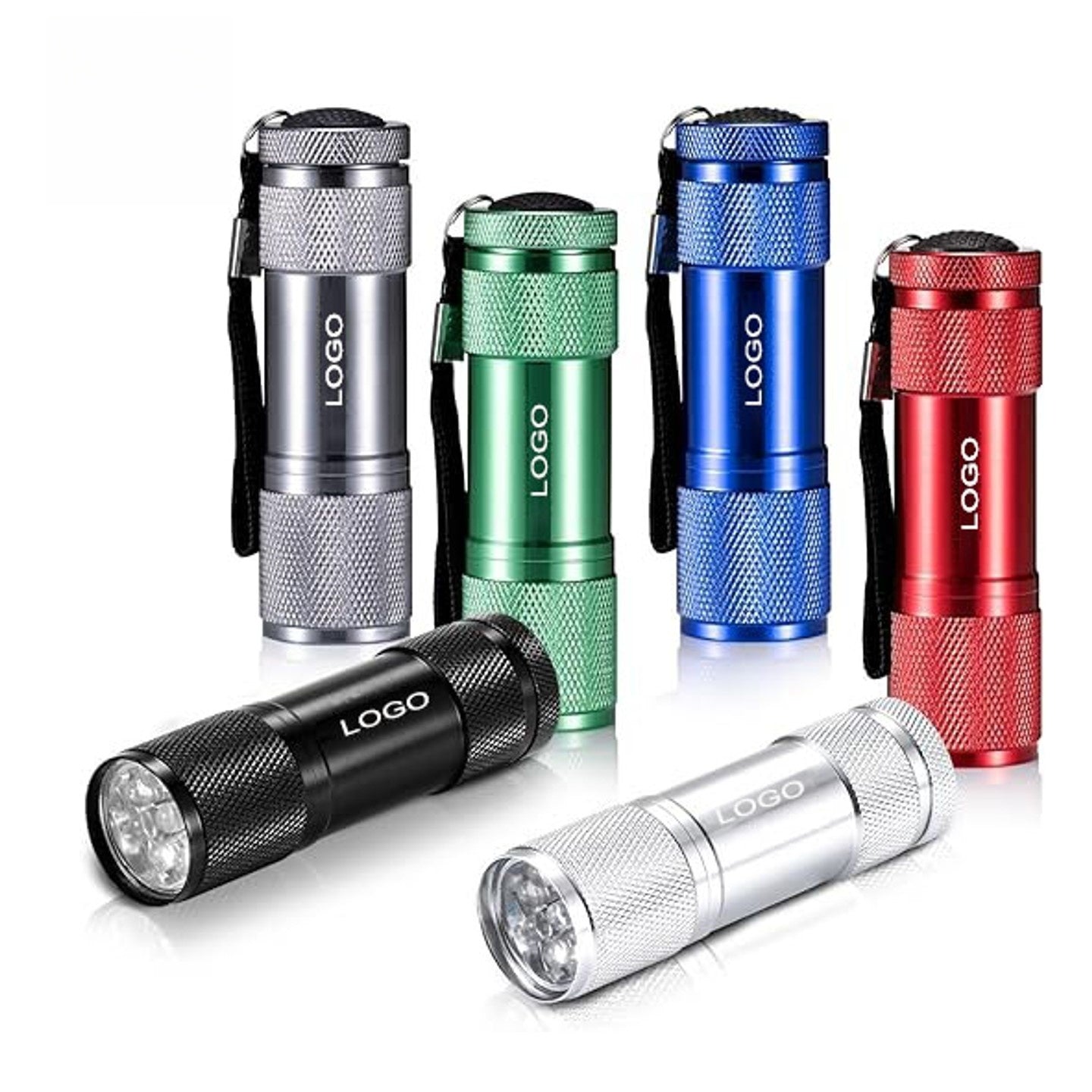 Aluminum mini 9 Led flashlight with Lanyard – upromousa