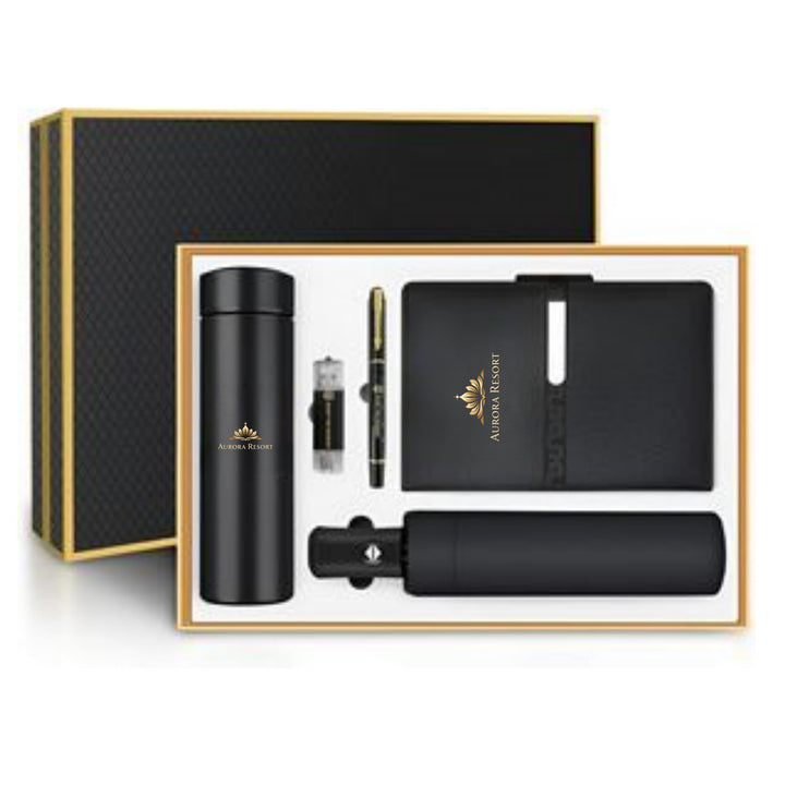 Business Gift Set Umbrella Tumbler Notebook Pen Usb Drive-OCEAN – upromousa