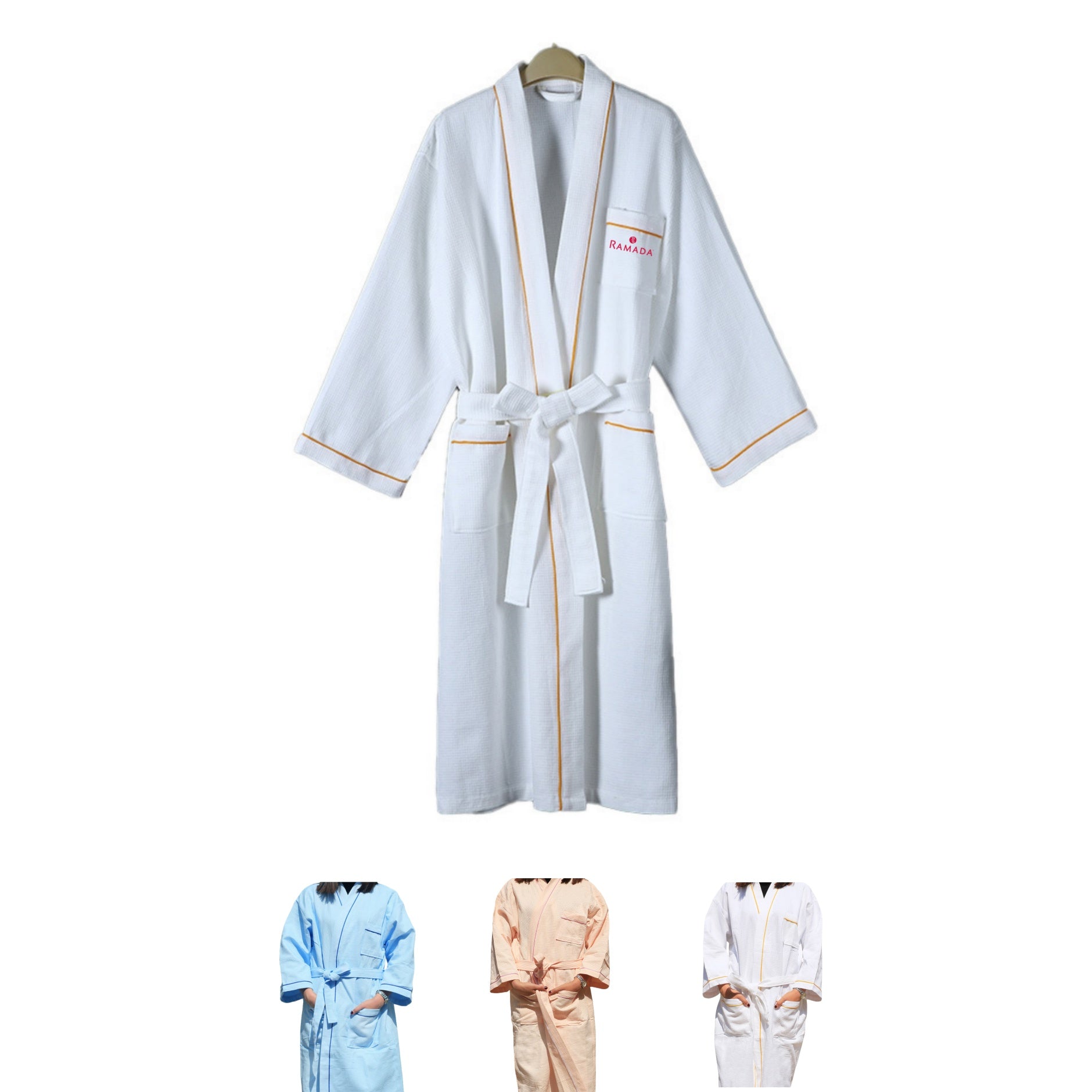 Premium Waffle Weave White Robes – upromousa