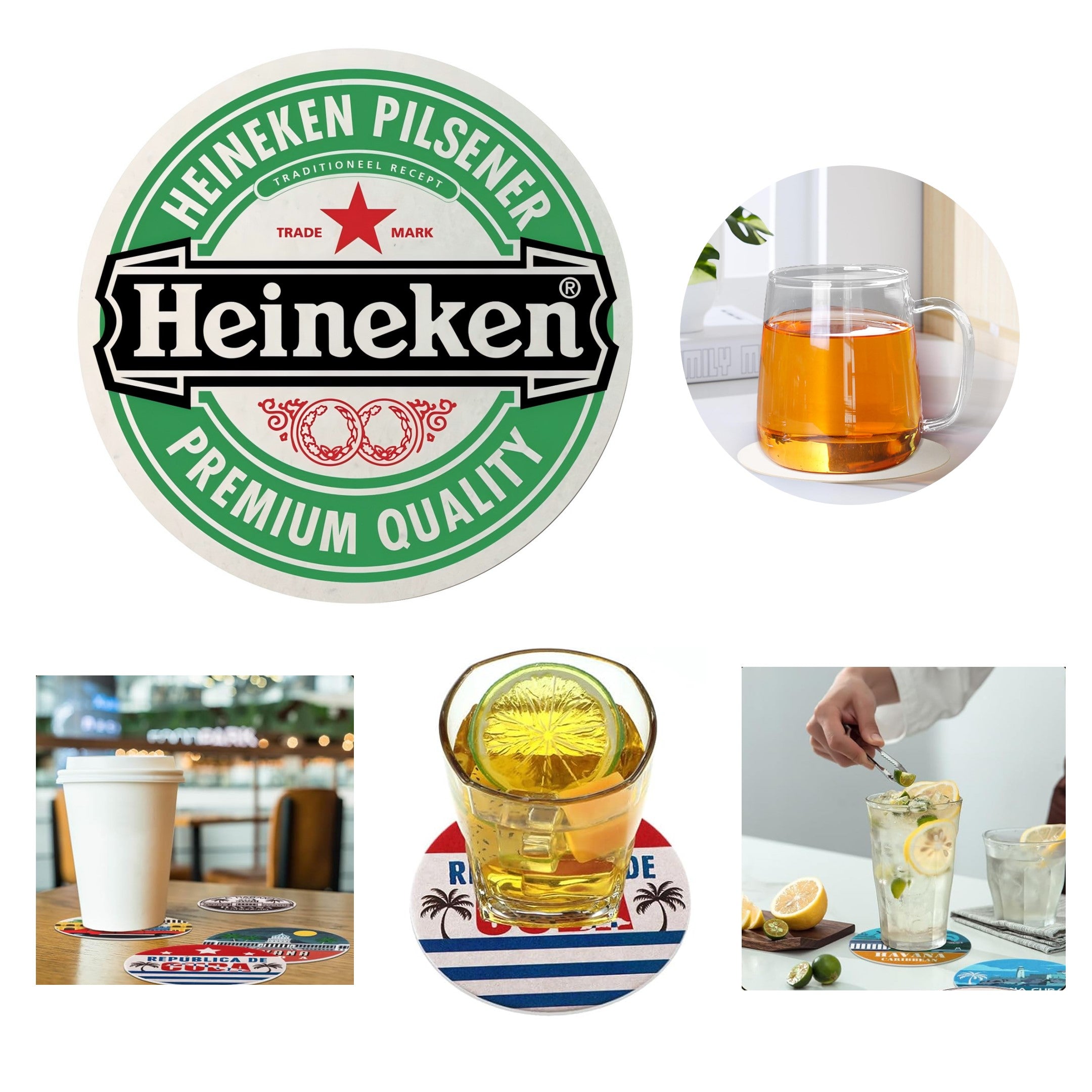 Full Color Printed Paper Coasters - 4" Round – upromousa