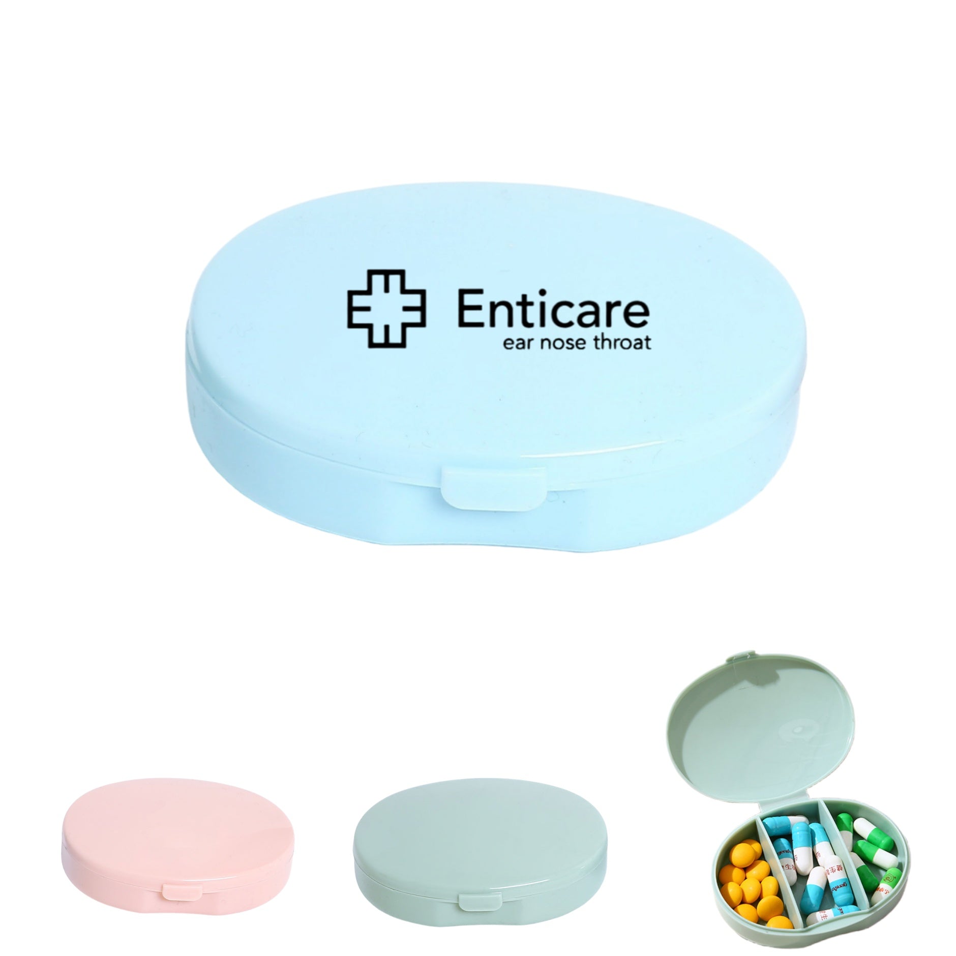 Oval 3 Compartments Portable Pill Box – upromousa
