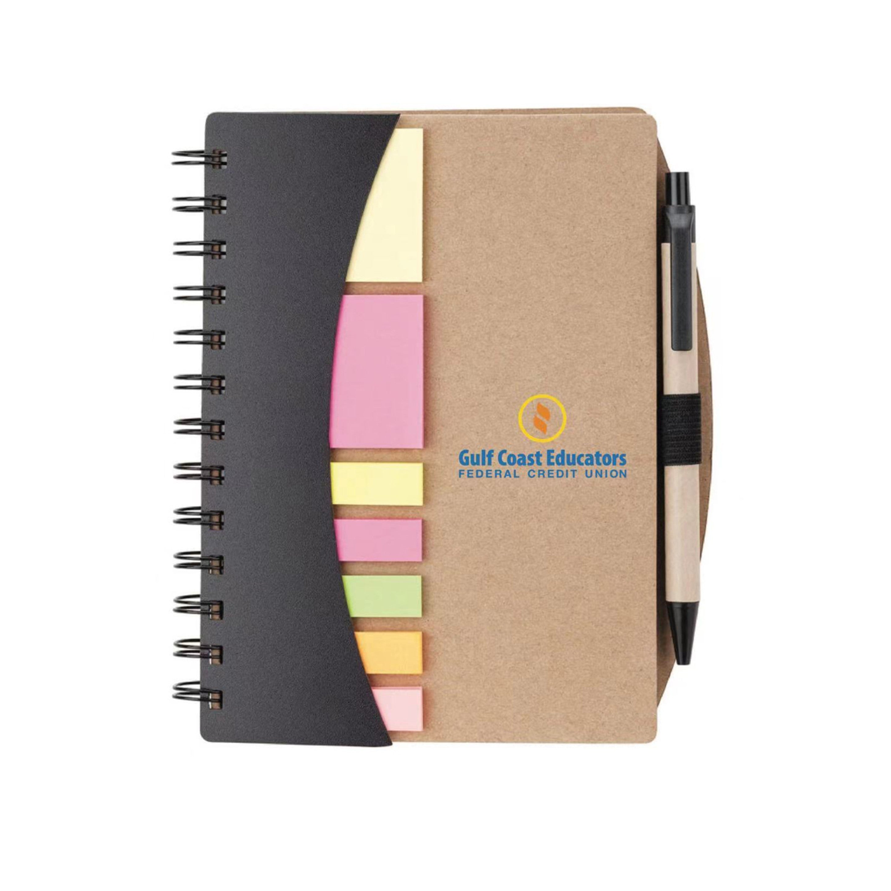 Spiral Notebook with Pen & Sticky Notes - Ocean – upromousa
